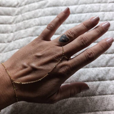 Gold Hand Chain, Dainty 18k Gold Plated Hand Chain Gold Hand Chain ...