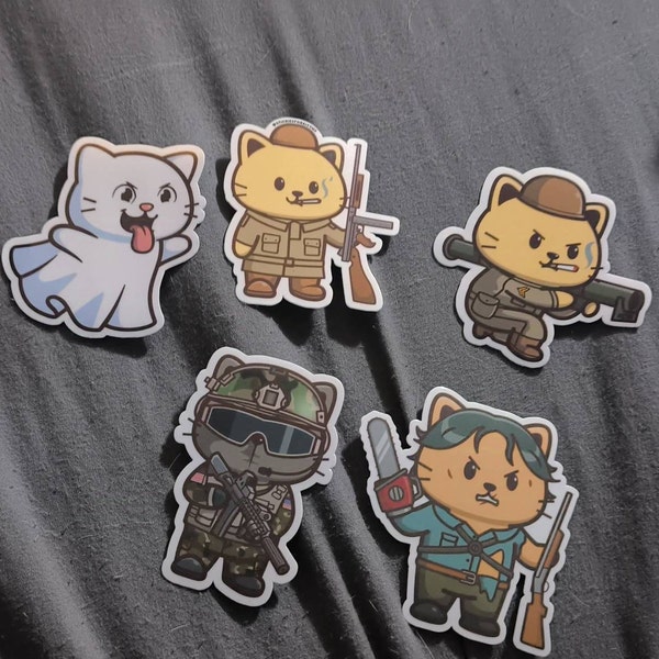 Doom Slayer Kitty / Cat Stickers / Vinyl / Journaling / Scrapbooking ...