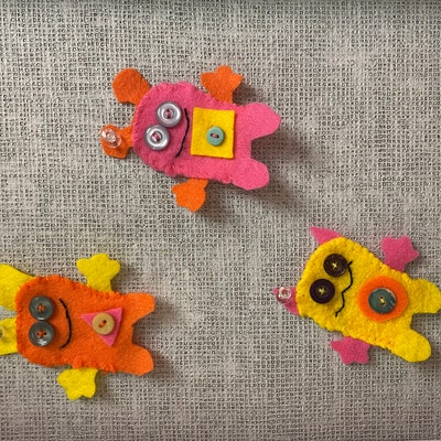 Monster Felt Finger Puppets Sewing Pattern PDF Epattern for Five ...