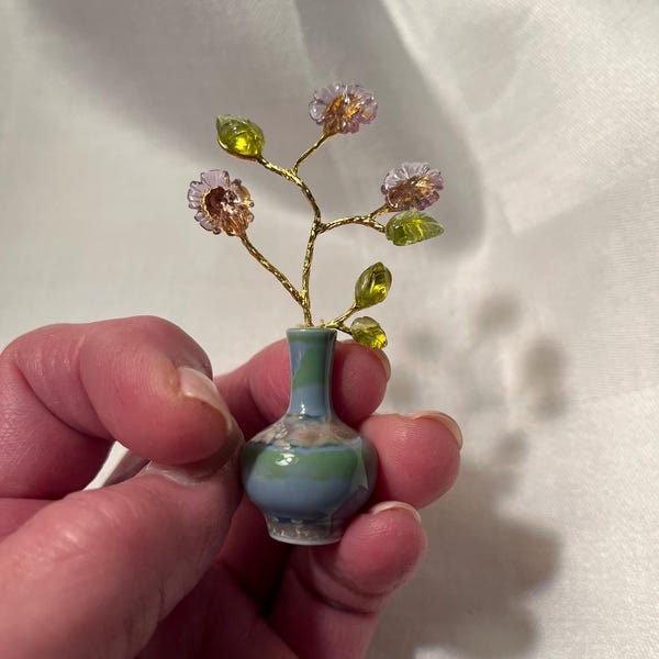 Cute Mini Vase Mommy Pot Desk Decor Gifts for Her, Unique Handmade Tiny ...