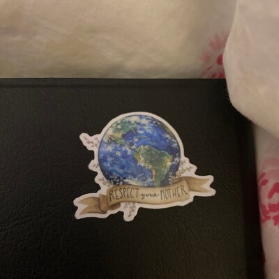 Watercolor Mother Earth Sticker, Respect Your Mother, Laptop Stickers ...