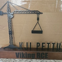 Custom Excavator Desk Name Plate Wedge, Personalized Nameplate Office ...