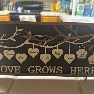 Family Tree Hanging Heart 3D Wall Hanging Decoration or Gift - Etsy