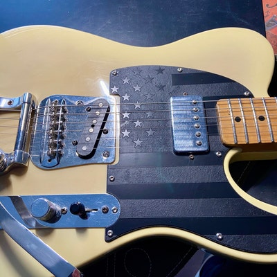Custom White Psychedelic Textured Pickguard Fits Fender Telecaster USA ...