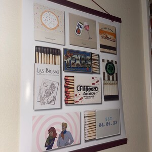 CUSTOM MATCHBOOK ART Personalized Digital Matchbox Gift Large Matches ...