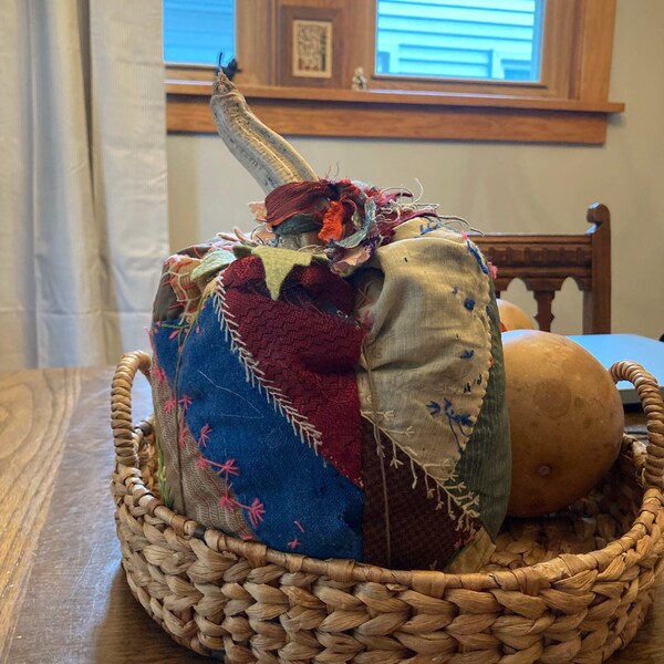 Vintage Cutter Quilt Piece for Repurposing - a Handmade Patchwork Scrap ...