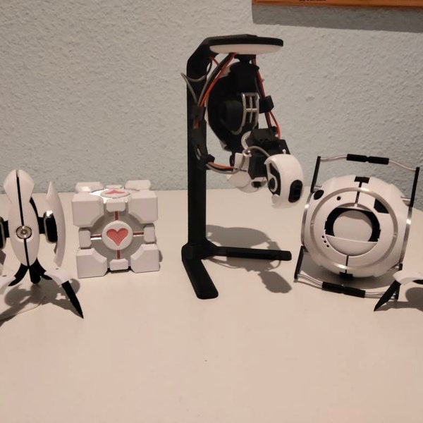 Portal Wheatley Figure – 3D Printed Model With LED Light – Moving ...