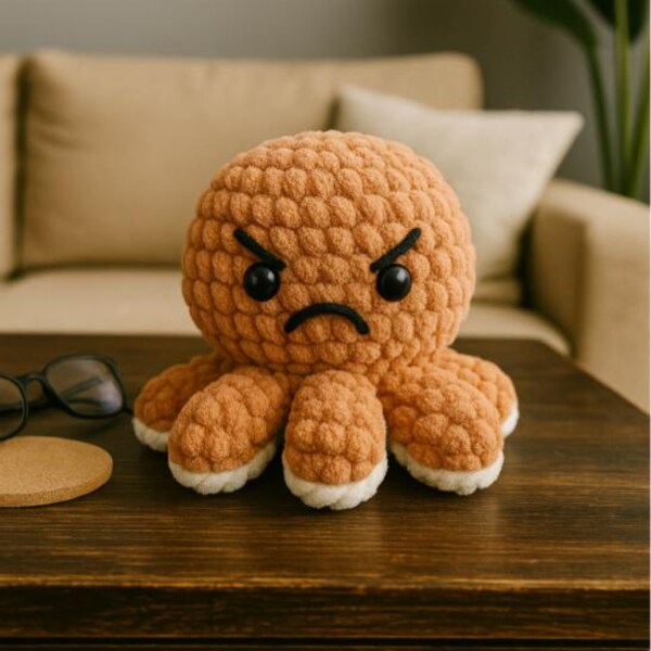 Reversible Octopus Crochet Pattern – Printable Mood Octopus Amigurumi ...