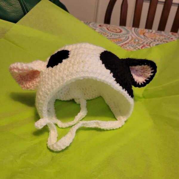 Cow Ear Bonnet Crochet Pattern PDF; Newborn - Etsy