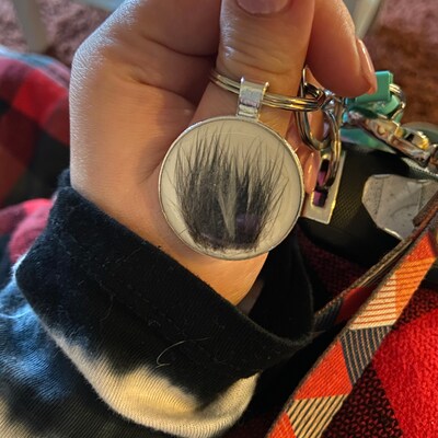 Hair Keychain Pet Fur Keychain Pet Fur Memorial Pet - Etsy