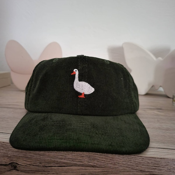 Goose Hat, Embroidered Unisex Corduroy Hat for Adults, Goose Gifts ...
