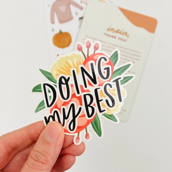 Doing My Best Sticker | Motivational Vinyl Sticker | My Best Sticker ...