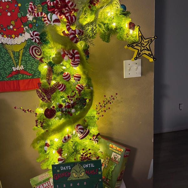 3D Printed Grinch Star Christmas Tree Topper - the Original - Etsy