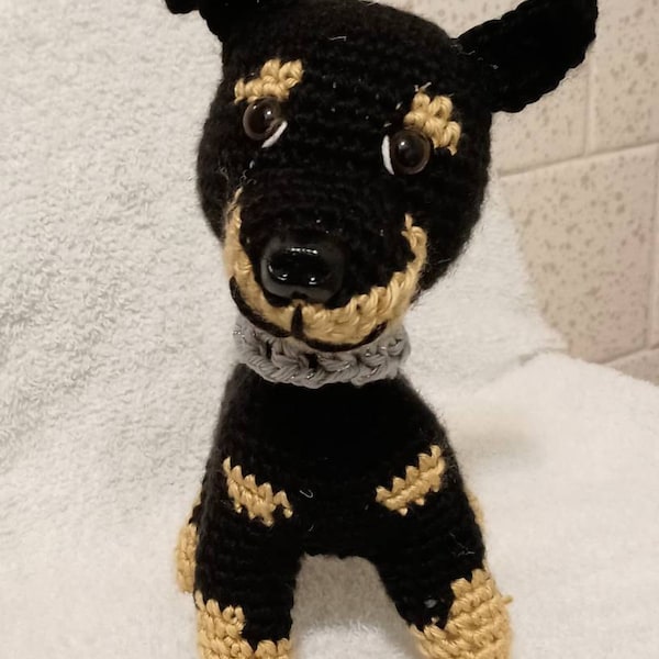 Doberman Amigurumi Crochet Dog Pattern PDF. Zeus the Doberman. Puppy ...