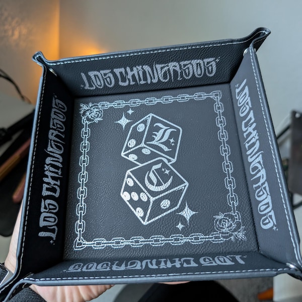 Custom Engraved Logo RPG Dnd Dice Rolling Tray | Catchall Tray | Valet ...