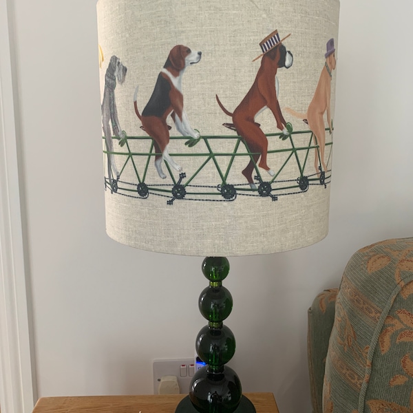 Lamp Shade Dog Tandem Drum Lampshade Dog Lover Gift Dog Nursery ...