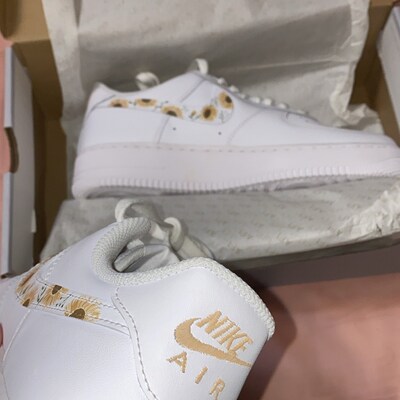 Sunflower Af1's With Painted Toe Box af1's Design - Etsy