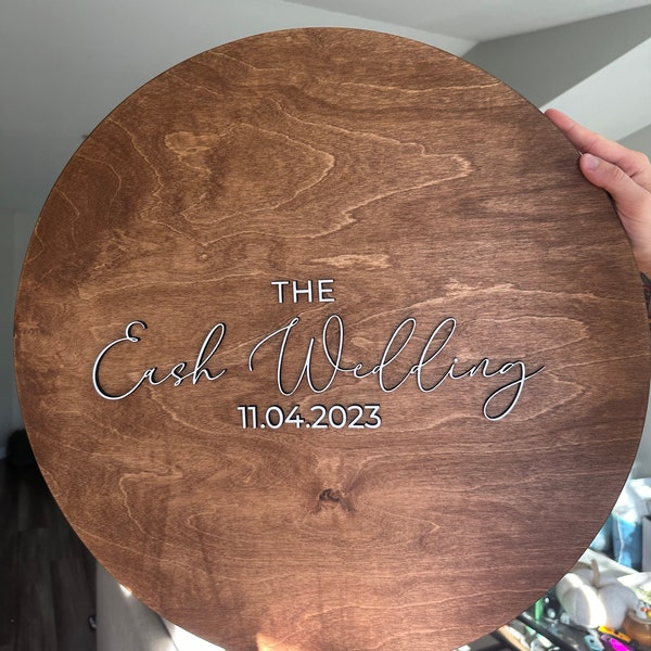 Wedding Wooden Guest Book Alternative, 3D Rustic Guest Book Sign ...