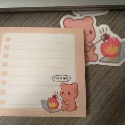 This is Fine Bear Programmer Humor Vinyl Sticker, Software Developer ...