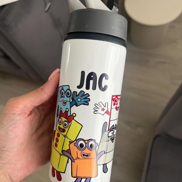 Personalized Numberblocks Water Bottle - Children's Sports Drink Bottle ...