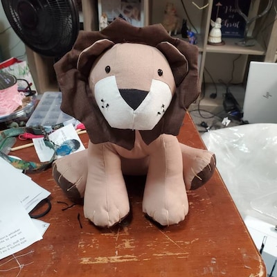 Larry Lion Toy Sewing Pattern PDF, Stuffed Lion Pattern, Stuffed Animal ...