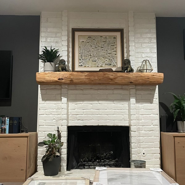 Distressed Fireplace Mantle, Reclaimed Beam Mantel, Rustic Floating ...