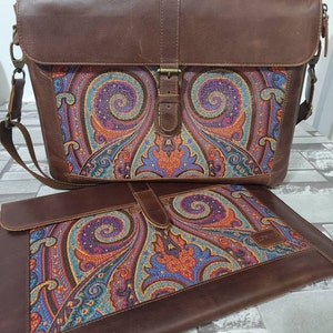 Personalized Real Leather Messenger Bag, MacBook Pro 15 Inch 13 Inch ...