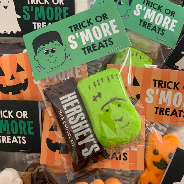 3X Trick or S'more Treats! Halloween Treat Bags Toppers for Halloweem S ...