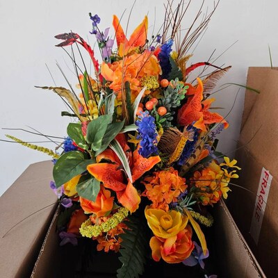 Cemetery Flower Script Beloved Script cemetary Banner Cemetery Flowers ...