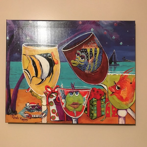 Martini Print, Funky Fish Art, Funky Art, Fish Art, Martini Art ...