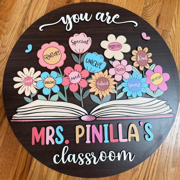 Personalized 3D Teacher Sign, Custom Teacher Plaque, Gift for Teacher ...
