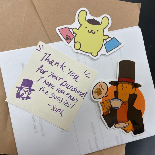 Professor Layton Character Stickers - Etsy