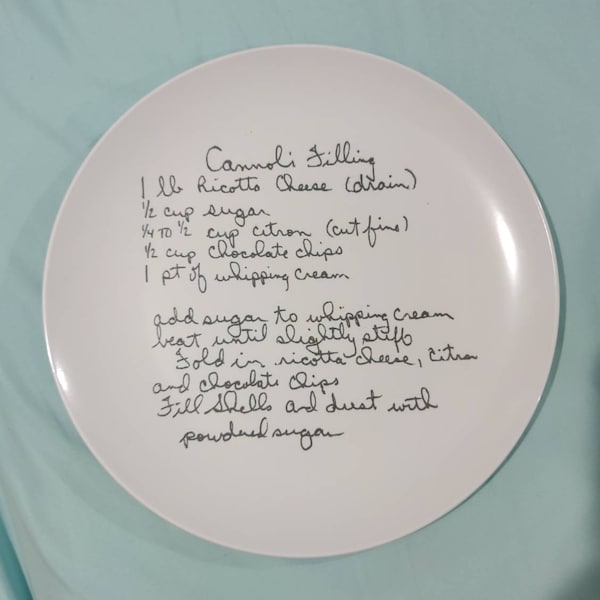 Custom Handwritten Recipe Plate: Family Heirloom Gift - Etsy