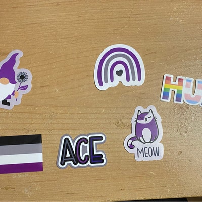 Asexual Pride Sticker Pack, LGBTQ Stickers, Pride Stickers, Water ...