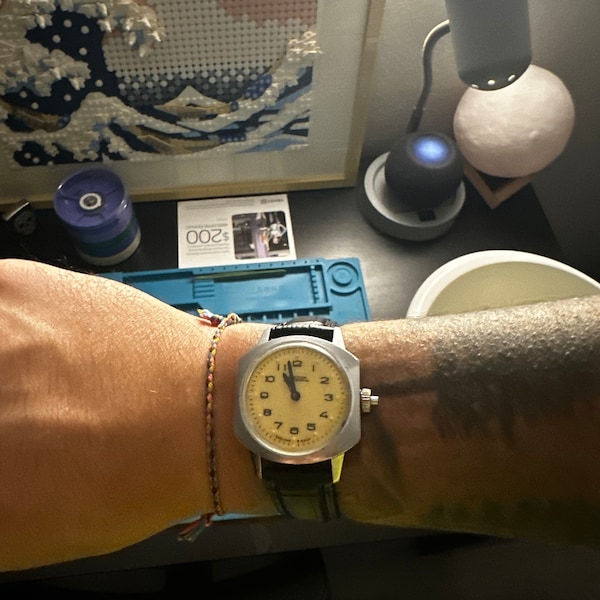 Antique Handmade WW1 Times New Black Leather STRAP Band WRISTBAND for ...