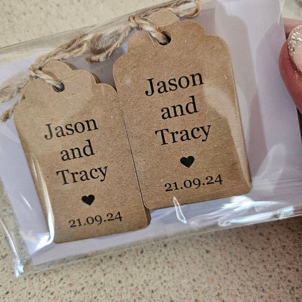 Small Flag Tags, Wedding Place Card, Personalised Calligraphy Name Tags ...