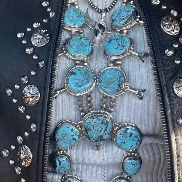 3 " Sterling Silver Natural Blue Kingman Slab Turquoise Belt Buckle by ...