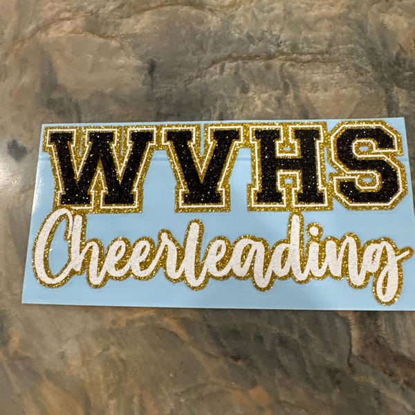 Custom Glitter Cheerleading Stickers & Magnets - Personalized High ...