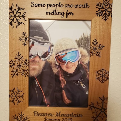 Snowflake Frame, Ski Vacation Photo Frame, Snowflake Family Ski Trip ...