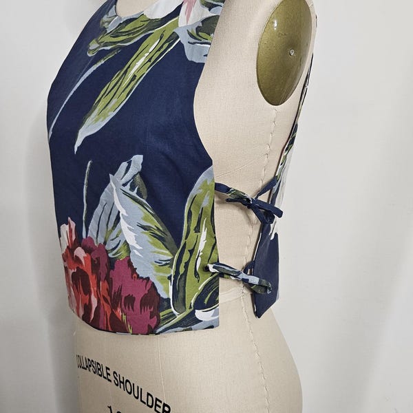 Side Tie Top Sewing Pattern | Easy Beginner Pattern + Easy Illustrated ...