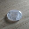 CLEAR QUARTZ Worry Stone Natural Stone Hand Carved Gemstone Worry Stone ...