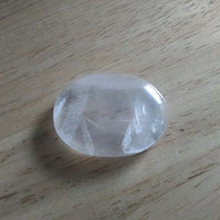 CLEAR QUARTZ Worry Stone Natural Stone Hand Carved Gemstone Worry Stone ...