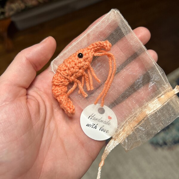 Miniature Emotional Support Shrimp. Cute Mini Gift Prawn. Cheer Up, No ...