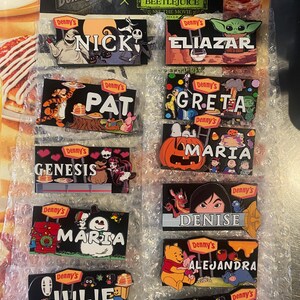 Barista Name Tag Tier 3 Artistic Nametags for Employees, Workers, Food ...