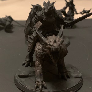 Dnd Dragonkin Rider Mini Tabletop RPG Miniature D&D Figurines Fantasy ...