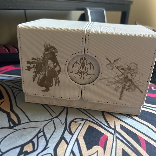 Customized Engraved White MTG 300+ Card Box, Commander Deck, TCG Box ...