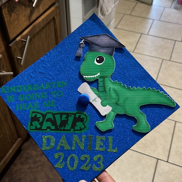 Green Graduation Dinosaur PNG Sublimation Design: Hand-drawn Printable ...