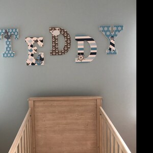 Nautical Nursery Letters, Custom Wooden Letters Nautical Theme, High ...