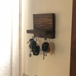 Entryway Organizer Key Holder Quality Wood Shelf - Etsy