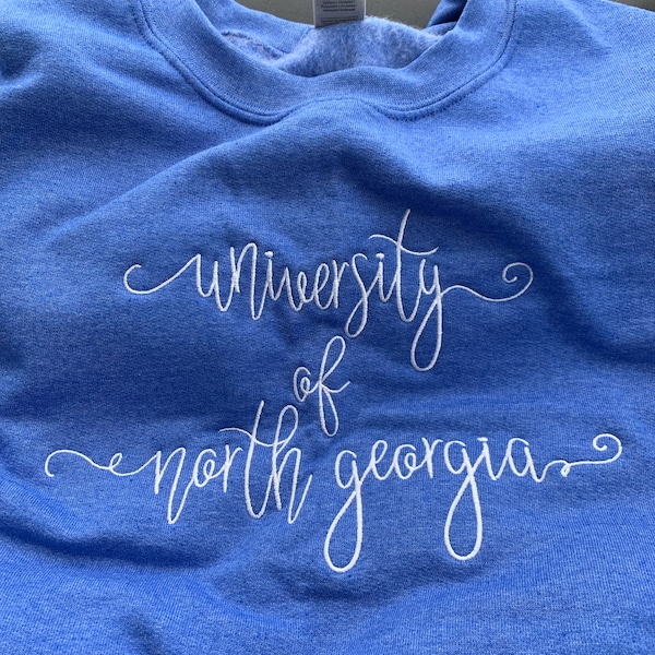 Embroidered State Name Crew Neck Sweatshirt | State Pride Stitched ...